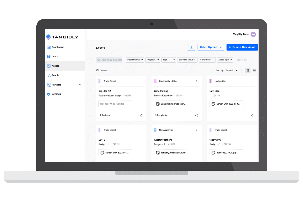 Tangibly – Trade Secret Compliance made easy.